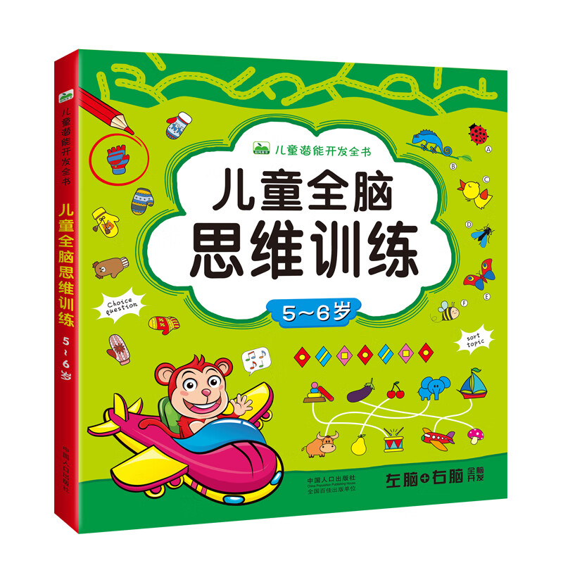 晨风童书 儿童潜能开发全书儿童全脑思维训练左右脑开发5-6岁