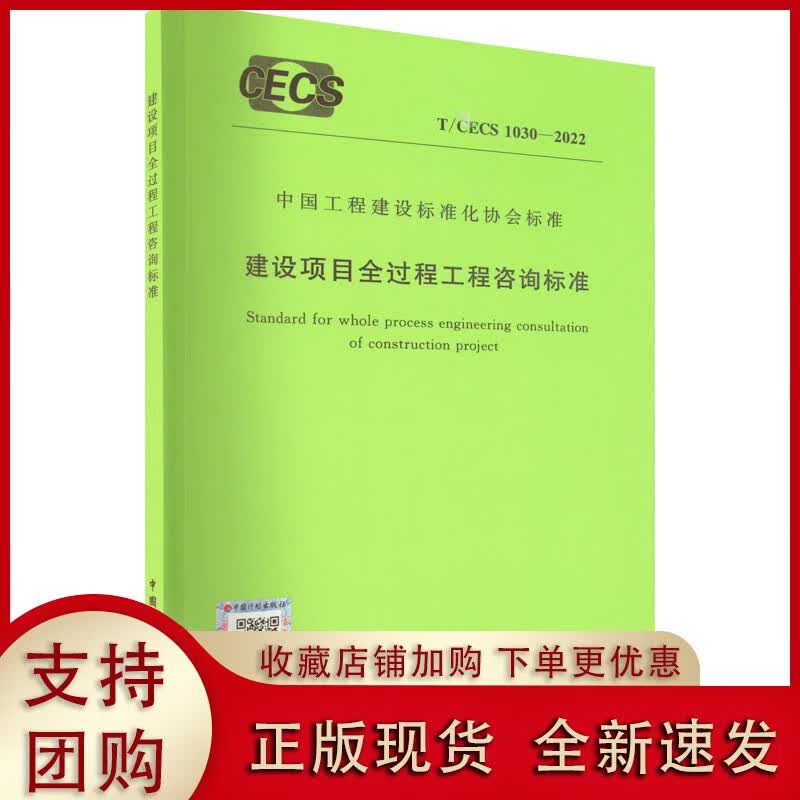 建设项目全过程工程咨询标准 T/CECS 1030-2022 中国计划