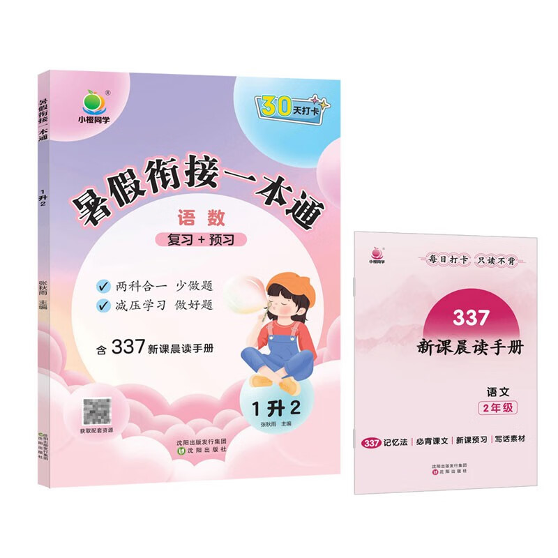 全套5册 暑假作业一年级人教版语文数学教材同步期末总复习暑假衔接一升二 看图写话 阅读理解 口算题卡每天100道记时测评 【抖音爆款】1升2暑假一本通（赠337晨读手册）