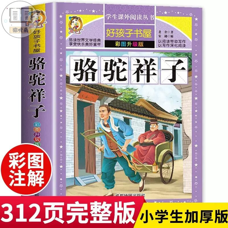 海底两万里书原著彩图注音版学生课外二年级课外书一三四年级书目读物6-12岁骆驼祥子完整MH 骆驼祥子【彩图注释】