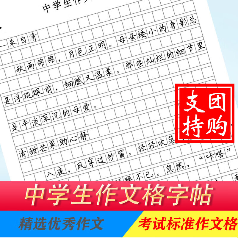 初中学生作文格字帖楷书 789年级作文练字帖 高分卷面练习