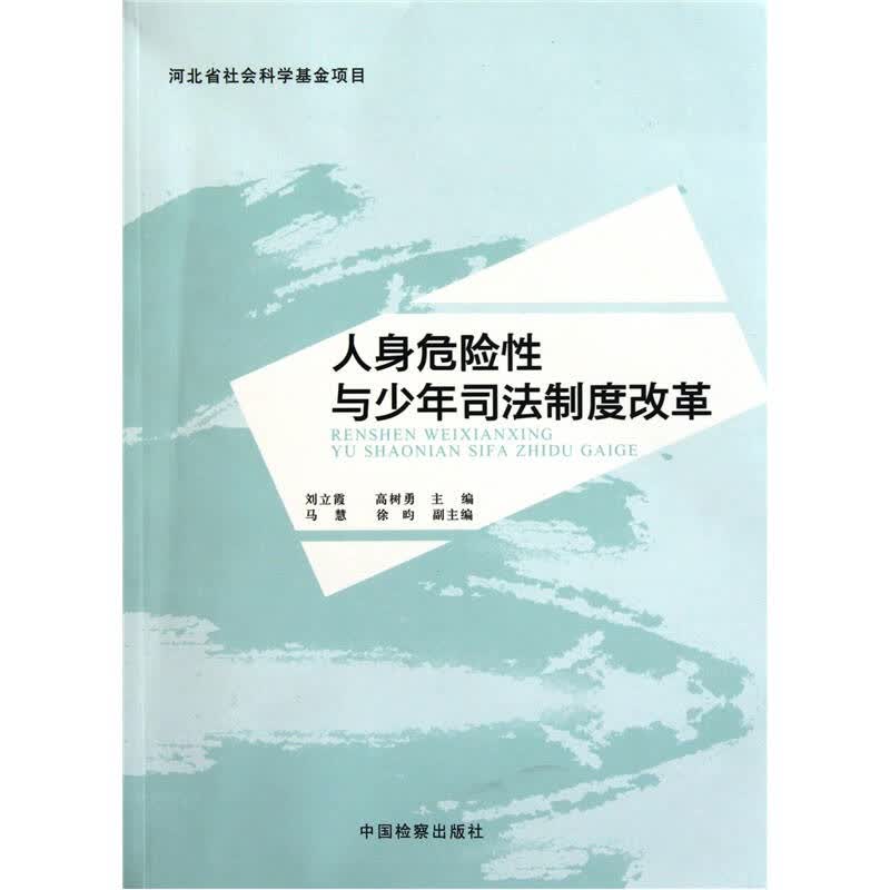 人身危险性与少年司法制度改革 刘立霞、高树勇【好书，下单速发】