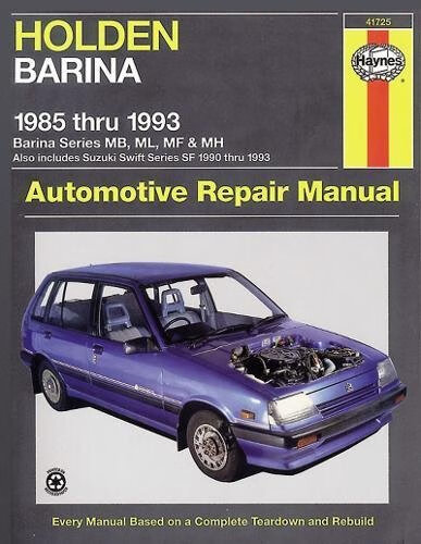 Holden Barina and Suzuki Swift (85-93) Haynes Repair Manual