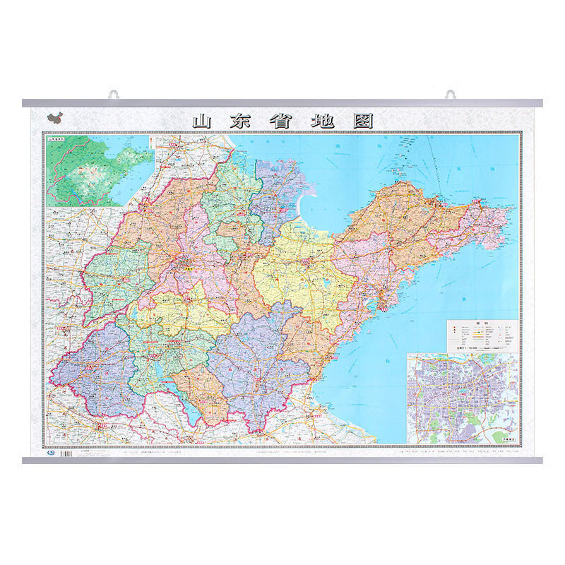 2023新版山东省区划交通景点商务会议室挂图贴图 【挂图】款
