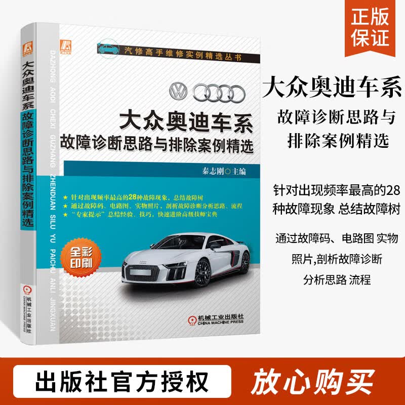 大众奥迪车系故障诊断思路与排除案例精选汽车维修书籍底盘电路维修电路图知识汽修书 空调电脑板发动机修理教材书 数据流诊断宝典