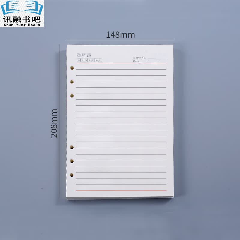 新款简约A5活页32K学习定做16K会议干部工作手册B5部队训练加厚记录 活页单独内芯/2本装A5-商务通用