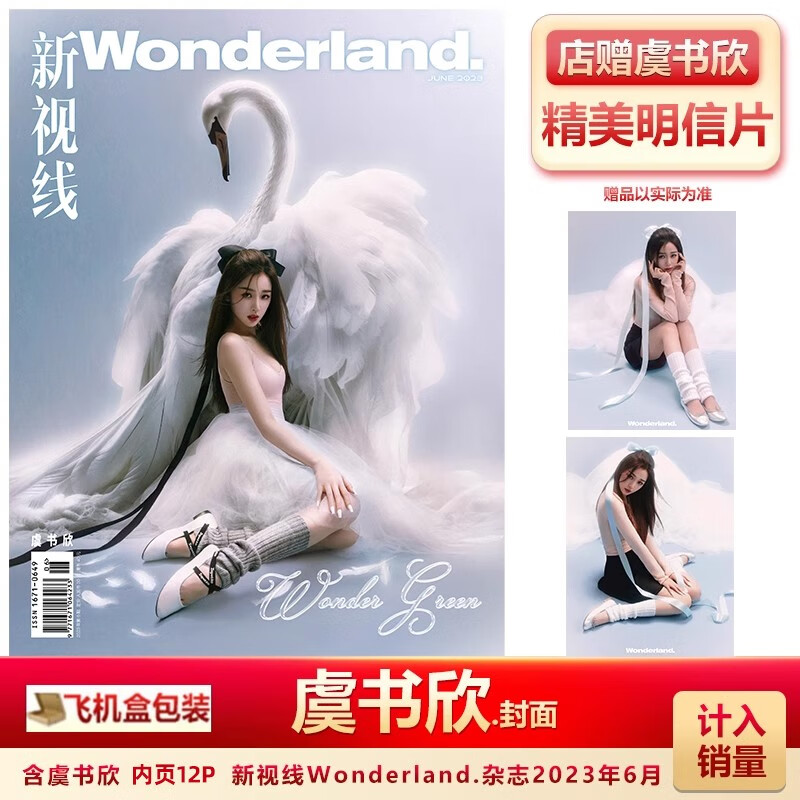现货 新视线 6月 虞书欣封面+店赠明信片 计入销量 《新视线Wonderland.》杂志2023年6/六月刊 虞书欣封面