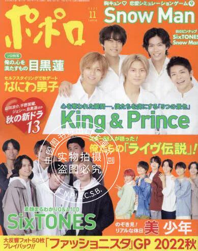 现货 进口日文 杂志 ポポロ 2022年 11 月号