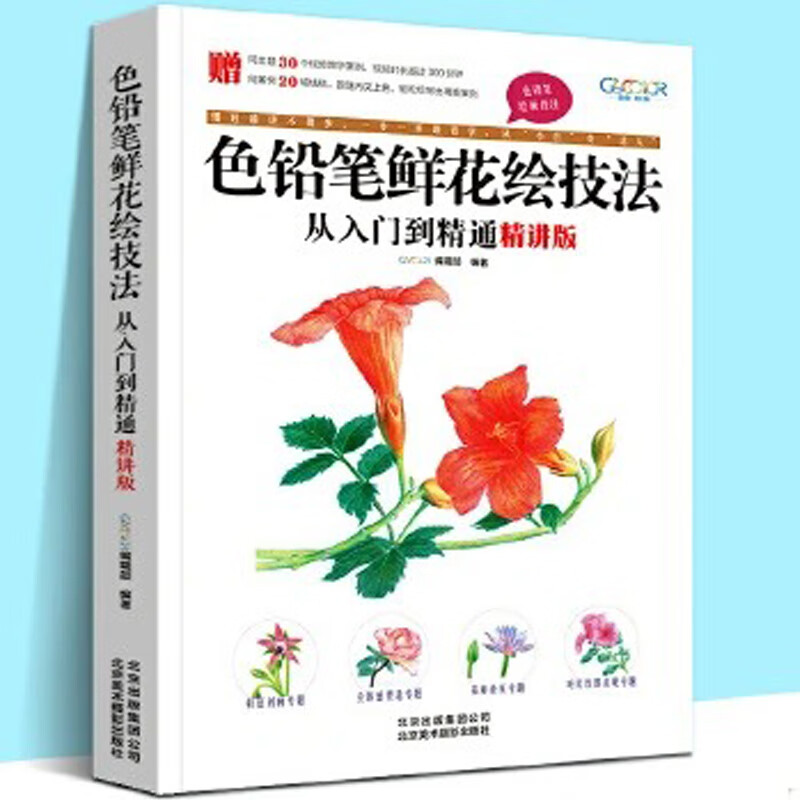 色铅笔绘画技法 色铅笔鲜花绘技法从入门到精通精讲版