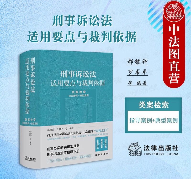 现货 2023年刑法适用要点与裁判依据+刑事诉讼法适用要点与裁判依据（类案检索：指导案例＋典型案例）郝银钟 罗书平 刑事办案实用工具书 刑事法治宣传指导手册 【刑事诉讼法适用要点与裁判依据】