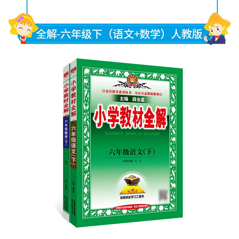 2023春教材全解人教版套装·六年级下（语文+数学）两册