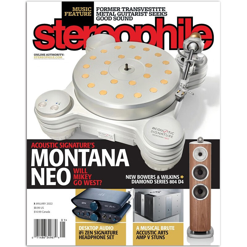 【单期可选】Stereophile 立体音响爱好者 2023/22年月刊 美国音响音频设备杂志 2022年1月刊