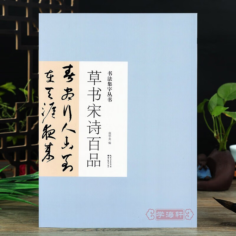 学海轩 草书宋诗百品  孙过庭王铎王羲之米芾怀素祝允明王宠黄坚赵孟頫智永王献之附简体旁注临摹创作草书毛笔字帖 湖北美术出版社