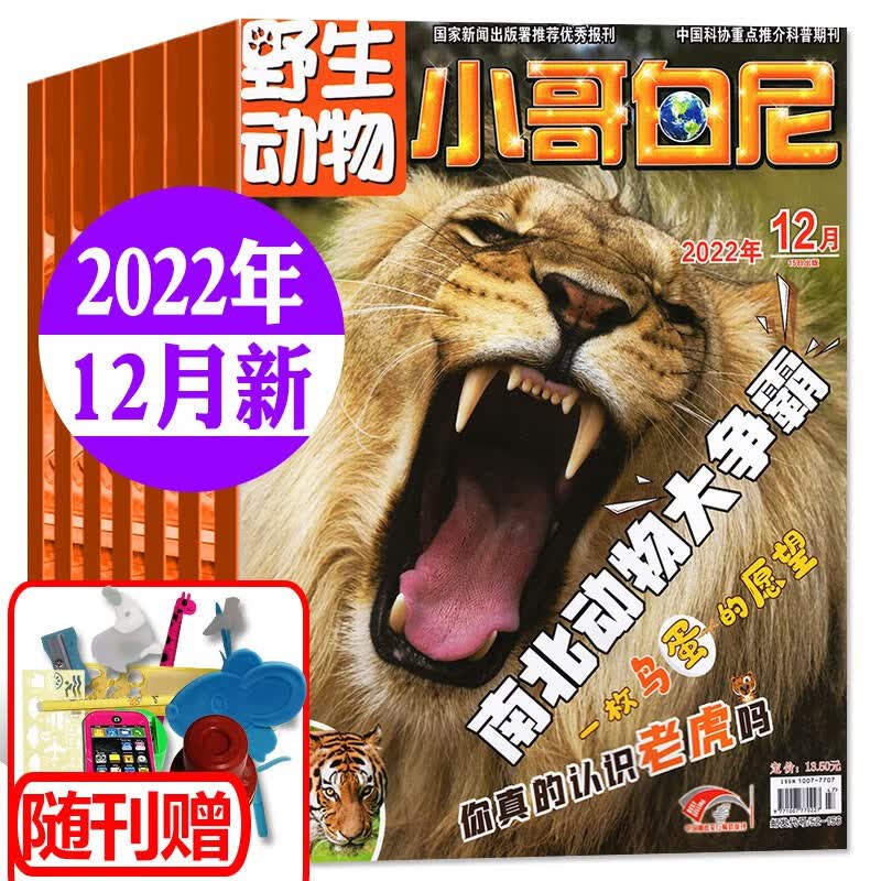小哥白尼杂志野生动物2022年1-12月/2023全年/半年订阅/打包 6-15岁中小学生青少年科普自然探索期刊书籍 【共10期】2022年1-5/7-10/12月