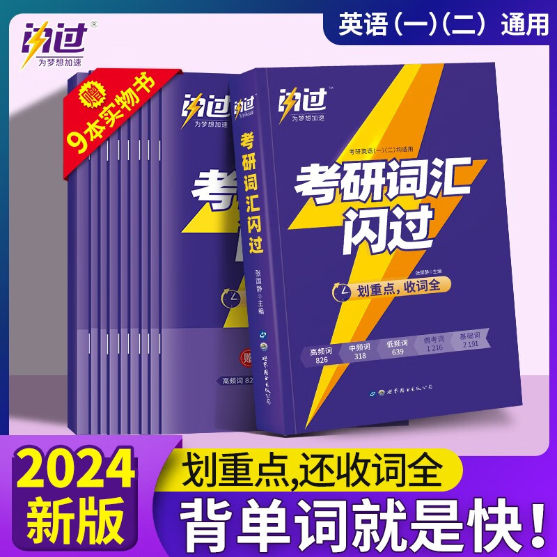 【单本包邮】2024考研英语词汇闪过考研英语一二适用考研英语单词书考研英语词汇自测本熟词僻义阅读真题词汇翻译真题词汇写作核心词汇时间规划表超纲词