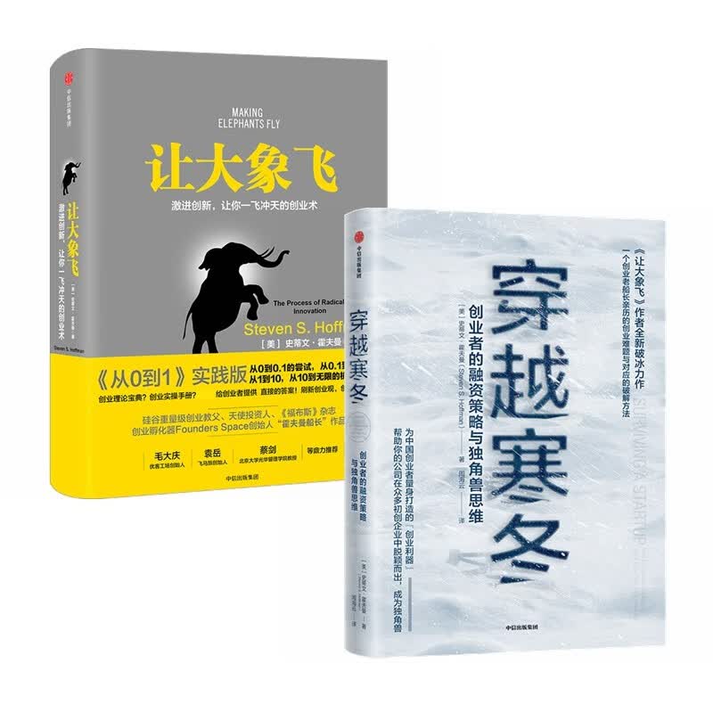 【自营包邮】穿越寒冬+让大象飞 史蒂文·霍夫曼作品 给创业者提供直接的答案 中信出版社