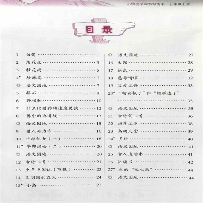 幸书2021小学生字词书写能手《五年级上册》正楷字四川教育出版社 语文