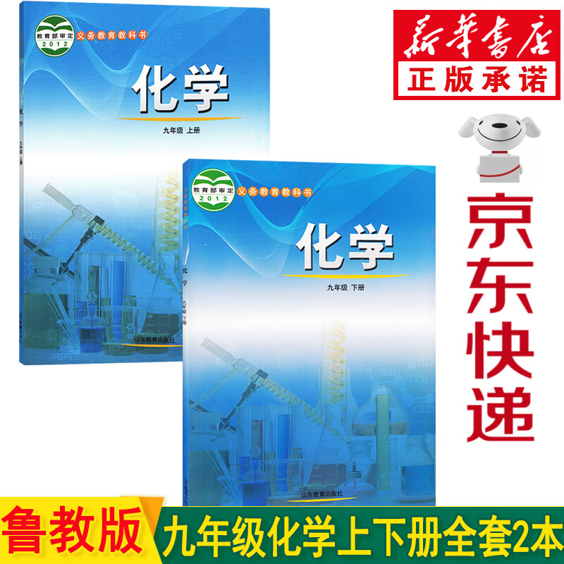 2023六三制化学九年级上下册全套2本 鲁教版九年级化学书全套课本九年级上册化学书 九年级下册化学书教材 山东教育出版社初三化学上下册教科书