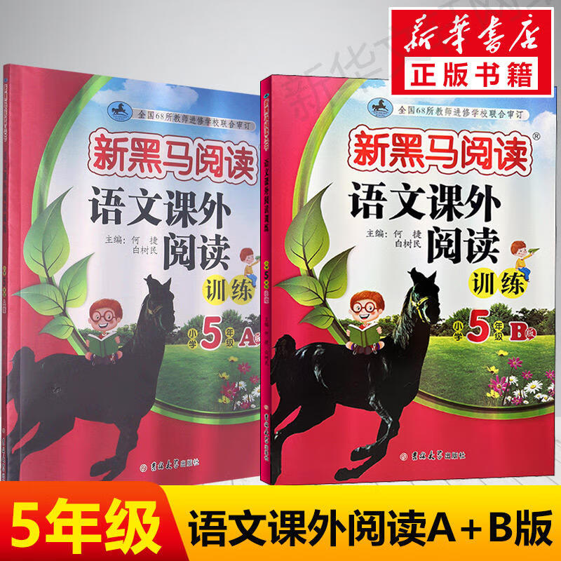 新黑马阅读五年级语文课外阅读训练A+B全两册 全国通用专项训练有声阅读含参考答案 图书