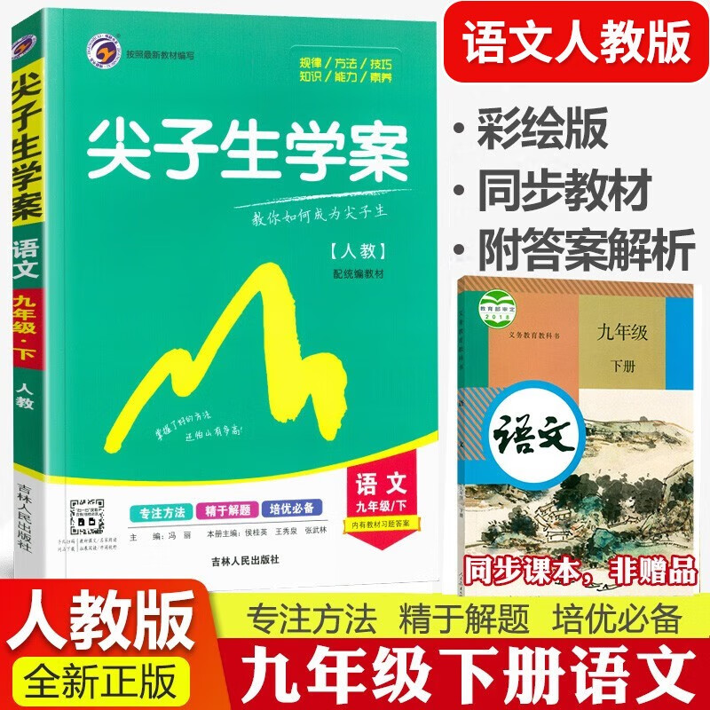 【科目多选】2023版 尖子生学案九年级下册语文数学英语物理化学政治人教部编版 9下教材同步教辅资料练习 语文下册人教版