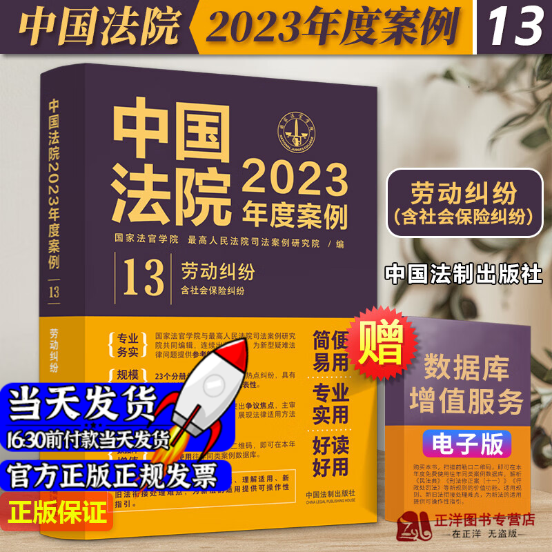 中国法院2023年度案例13 劳动纠纷 含社会保险纠纷 劳动关系确认合同履行变更解除终止报酬 社会保险争议劳动争议维权 法制出版社