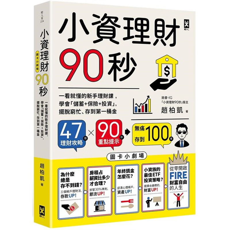 小资理财90秒【图卡小剧场】 野人 赵柏凯 台版书籍【神话典传】