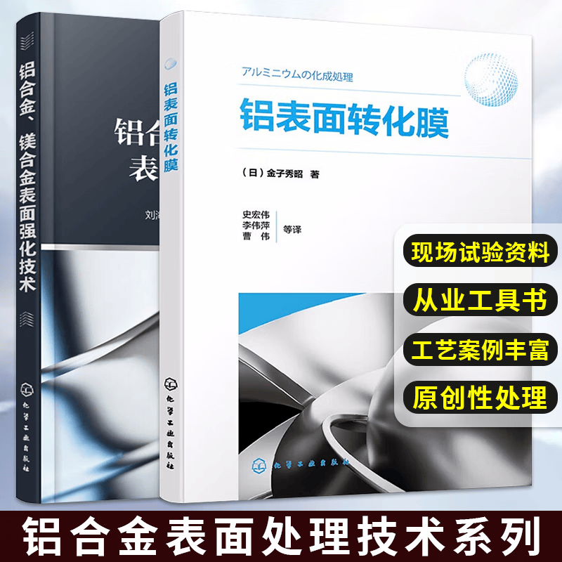 2册 铝表面转化膜+铝合金镁合金表面强化技术 金属表面处理技术书籍喷涂材料铝材生产加工技术铝合金表面处理压铸铸造生产工艺设备