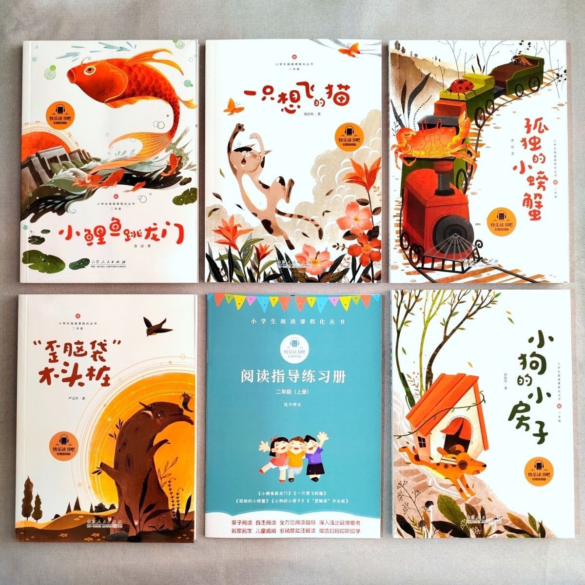 小鲤鱼跳龙门五本+1本练习册,山东人民社 小狗的小房子