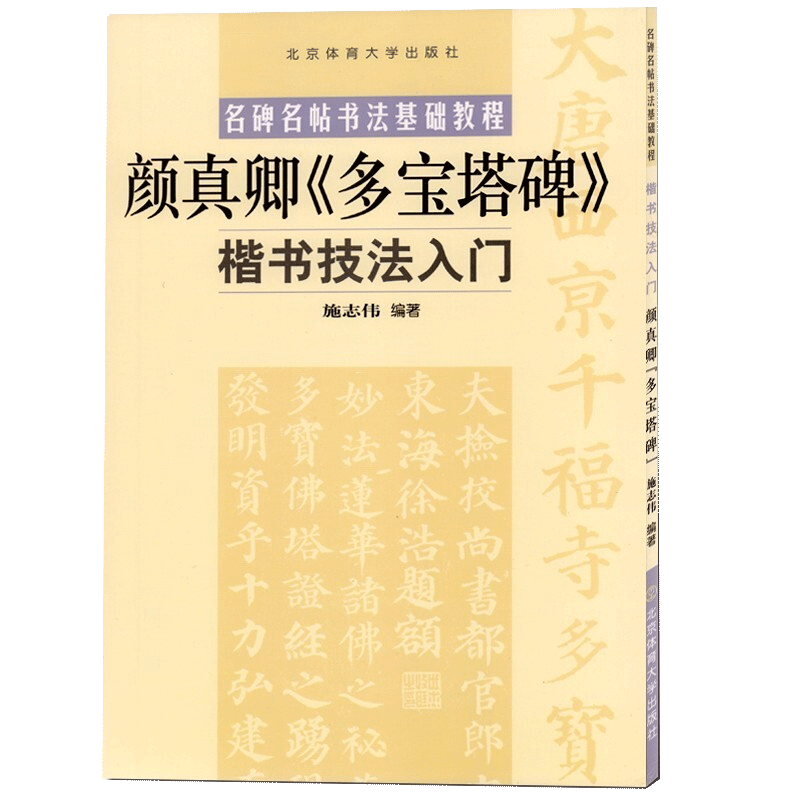 颜真卿多宝塔碑楷书技法入门 名碑名帖书法基础教程 施志伟楷书毛笔软笔临摹字帖碑帖名家书法描摹书籍