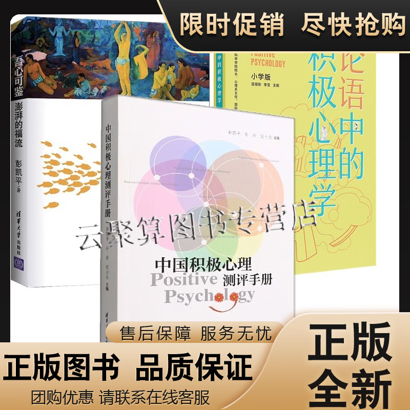 【彭凯平老师积极心理学系列丛书3册】中国积极心理测评手册+吾心可鉴 澎湃的福流+论语中的积极心 估方法书籍