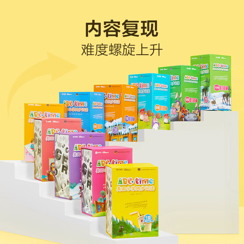 学而思Reading raz 1-10级美国小学同步教材分级阅读aa级L级绘本礼盒版abctime学前英语教材美国原版幼儿园配套练习册小猴点读笔 美国小学同步阅读1-10级