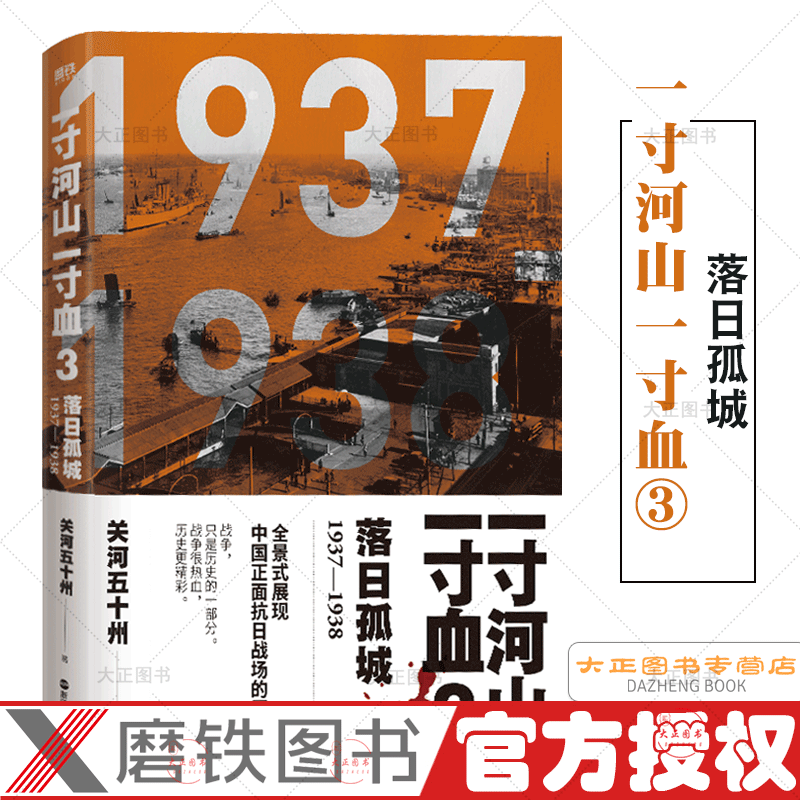 一寸河山一寸血新版 长城以北+华北风云+落日孤城+万里烽烟+历史不死共5册 全景式展现中国正面抗日全史 历史小说 军事小说 全套全集 一寸河山一寸血3：落日孤城