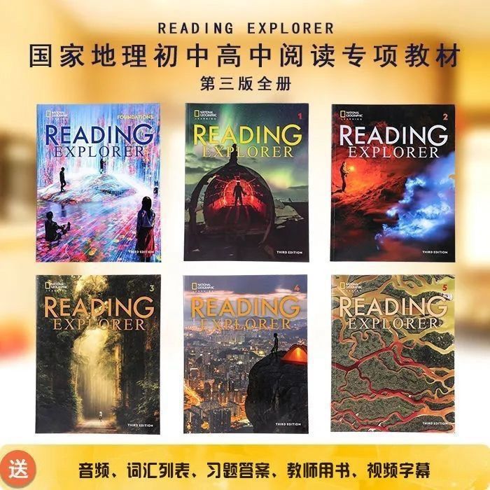 第三版Reading Explorer Foundations 美国国家地理 彩印 A4尺寸 1级