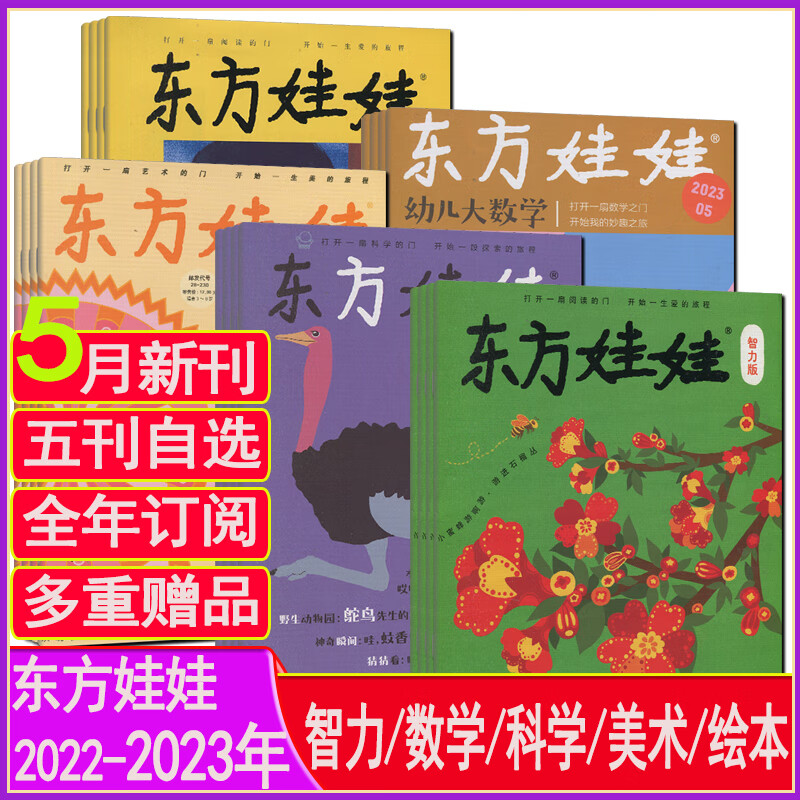 东方娃娃杂志2023年1/2/3/4/5月可全年订阅2022年1-12月幼儿大科学/幼儿大数学/智力 绘本版2023全年订阅