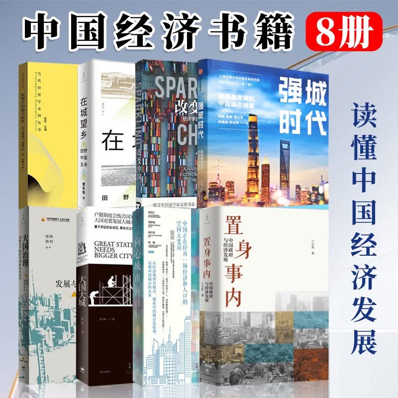 中国经济8册 强城时代+置身事内+向心城市+大国大城+转型中的地方政府+大国治理+改变中国等 兰小欢 陆铭等著 中国政府中国经济发展研究