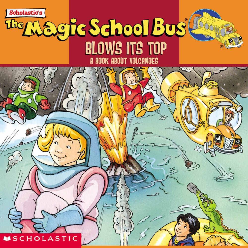 学乐神奇校车动画版绘本：神奇的火山 1册 7-12岁 英文原版 儿童绘本 Scholastic Magic School： Bus Blows Its Top