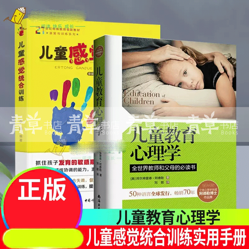 儿童教育心理学+儿童感觉统合训练实用手册书籍儿童心理学0-3-6-12岁幼儿家庭好妈妈教育类书亲子家教书中国幼儿童的感统能力