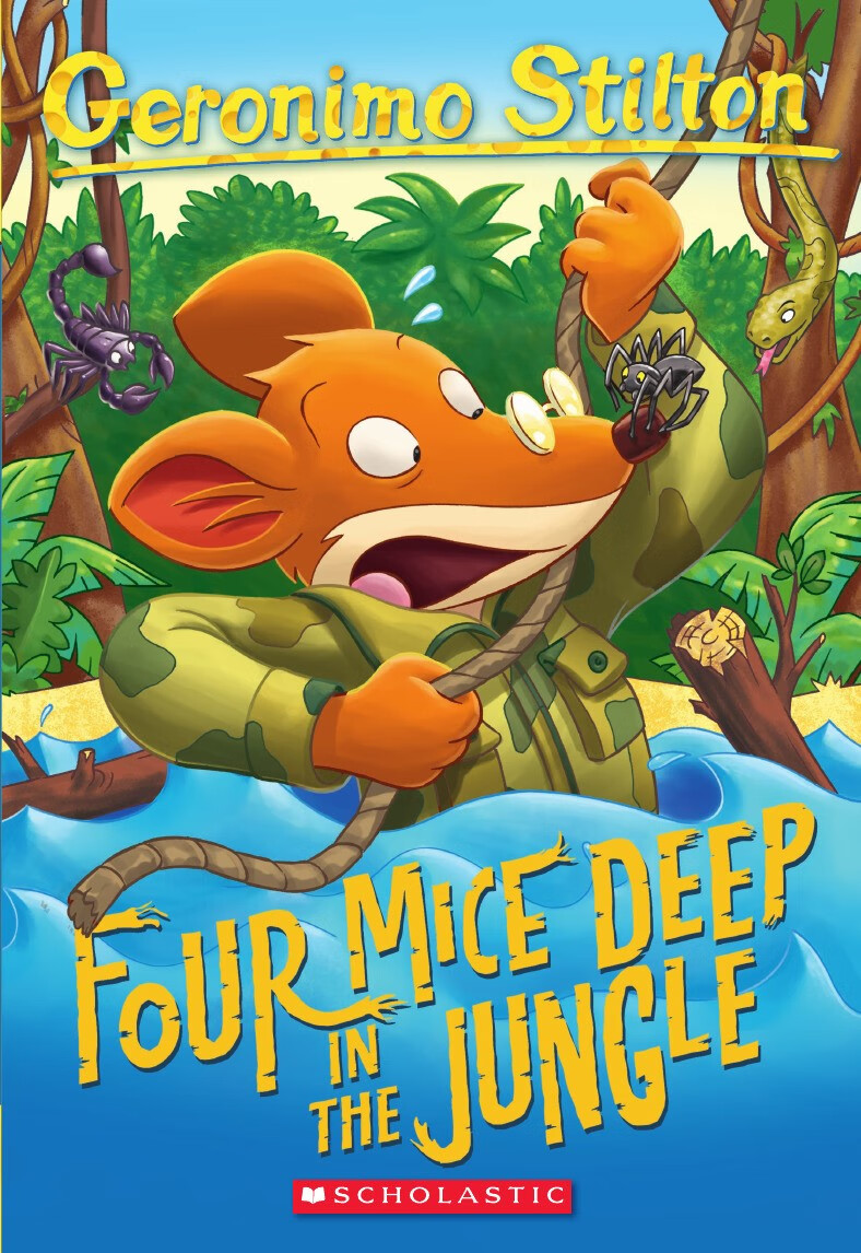 Geronimo Stilton #5: Four Mice Deep in the Jungle 老鼠记者系列#05：丛林深处的四只老鼠 英文原版 进口故事书