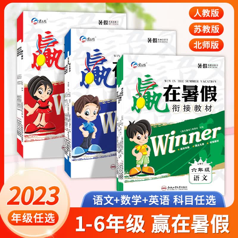 宏远龙小学赢在暑假衔接教材一二三四五年级语文人教数学人教北师苏教英语人教六年级通用版 数学北师版 小学一年级