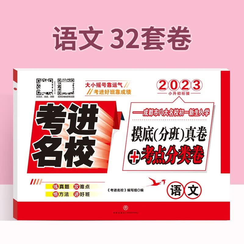 考进名校语文数学2023小升初衔接成都市八大名校初一新生入学摸底分班真卷考点分类卷 语文