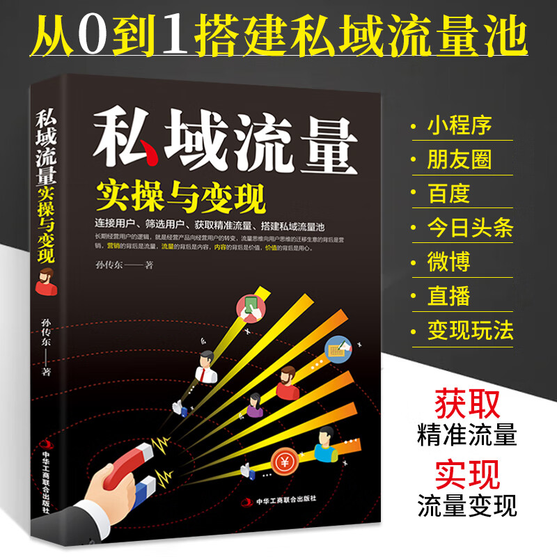 私域流量实操与变现 新媒体运营教程书抖音快手直播销售网络市场营销管理书籍 从零开始做微信视频号自媒体文案广告互联网推广技巧