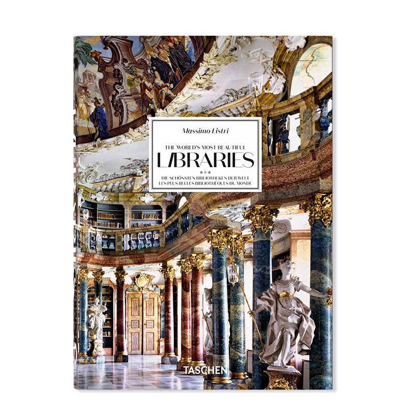 TASCHEN塔森 [40周年纪念版]Massimo Listri. The World’s Most Beautiful Libraries，马西莫·利斯特里：世界上最美的图书馆进口原版图书