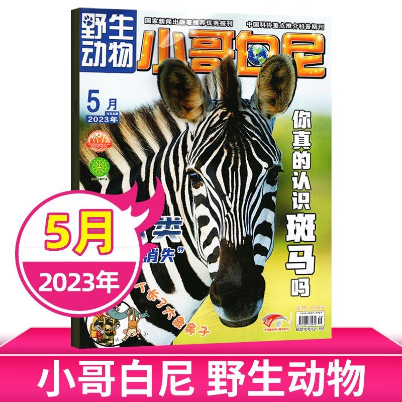 【6月现货/打包购买】小哥白尼杂志2023年军事科学/野生动物/神奇星球/趣味科学 6-15岁中小学生青少年科普探索百科期刊杂志 【野生动物】2023年5月