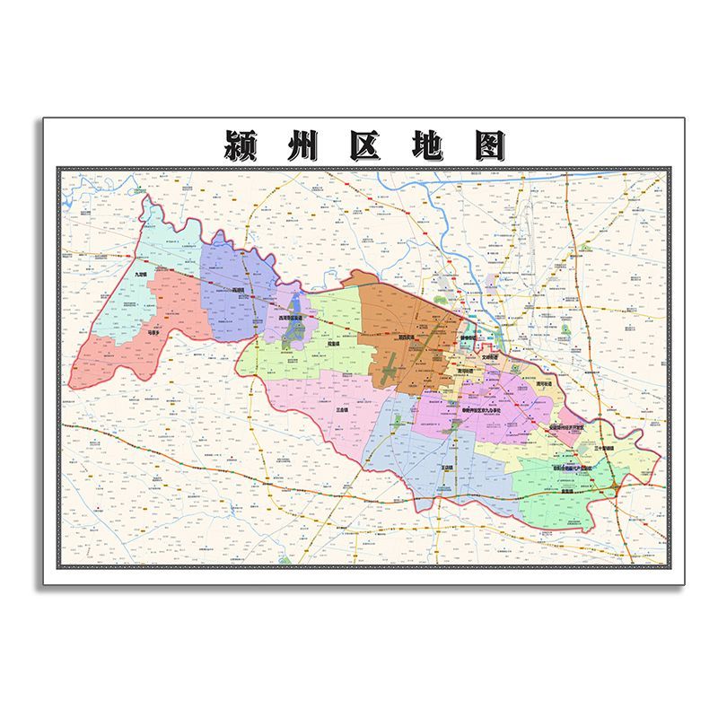 颍州区地图1.1米防水新款安徽省阜阳市装饰画客厅沙发背景墙贴画 覆膜