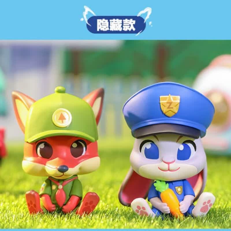 迪士尼Disney疯狂动物城确认款POPMART泡泡玛特盲盒摆件现货 隐藏款朱迪和尼克 确认款未拆袋