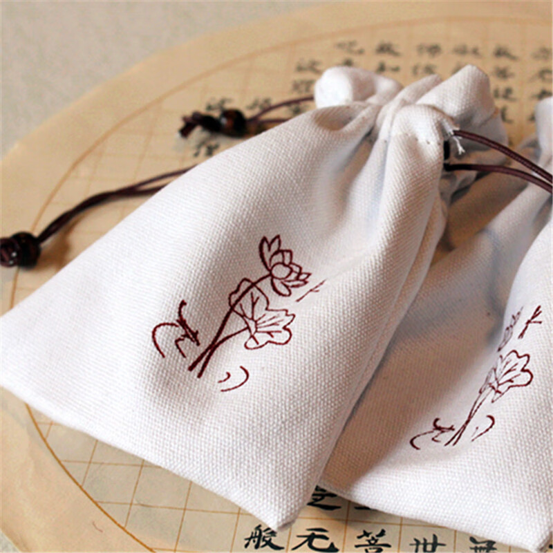 8*10小号迷你绒布袋子珠宝首饰吊坠手链礼品包装袋子 白色12*13