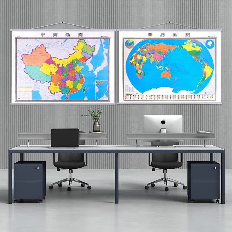公室 中国米政区米X1地图 世界挂图1.4办公室世界地图交通办公覆