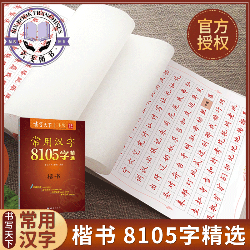 [官方授权]楷书字帖常用汉字8105字精选米骏书写天下常用7000+1105楷硬笔书法中小学生钢笔字帖临摹练字字贴