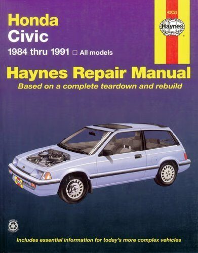 Honda Civic, Civic Si, & Civic Wagon (1984-1991) Haynes Repair Manual (USA)
