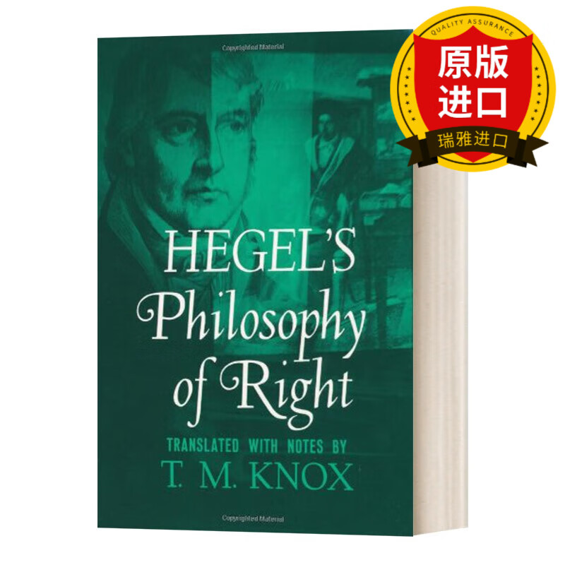 权利哲学 英文原版 Philosophy of Right 英文版 Georg Wilhelm Friedrich Hegel 进口英语原版书籍
